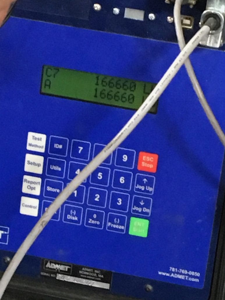 Load cell read out for calibration - CH Bull Jacking Solutions